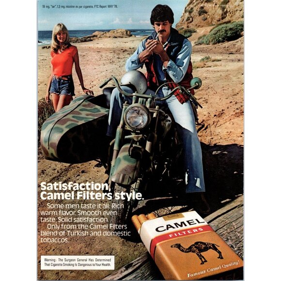 Camel | Art | 98 Camel Cigarettes Motorcycle Camouflage Sidecar Vintage ...